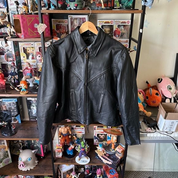 Unik | Jackets & Coats | Vintage Unik Leather Jacket Black Womens Xl ...